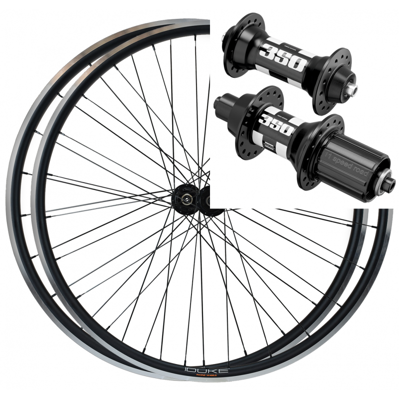 Pair of handmade road bike wheels on dukeracingwheels.com